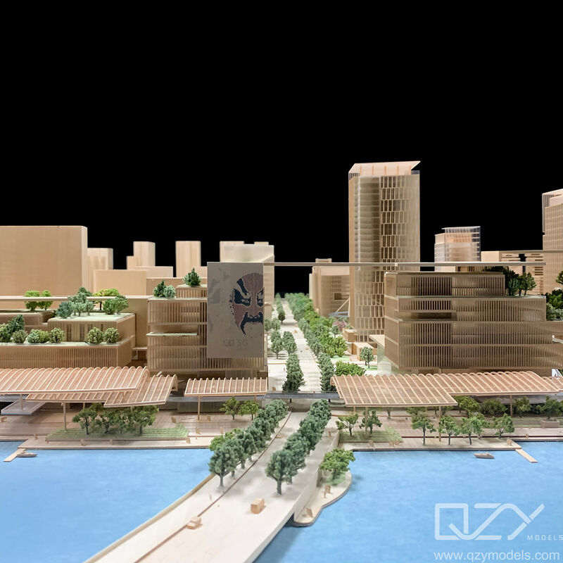 Aecom Physical Architectural Scale Model Maker Wooden Master Plan Model OEM