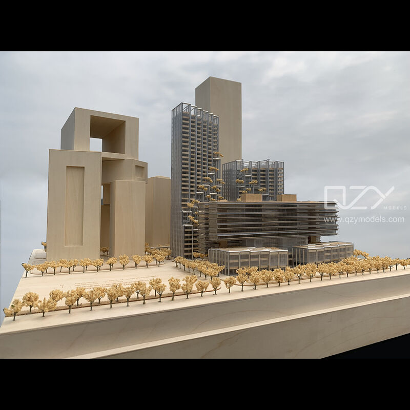 Electronics Headquarters Architecture Mini Models JKP 1:300 White Acrylic