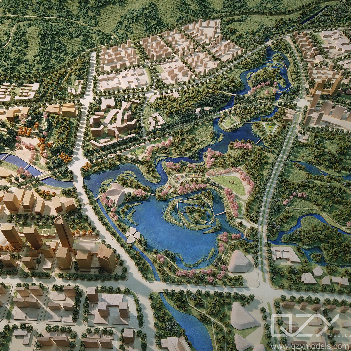 Architecture Landscape City Planning Model Aecom 1/2500 Meixi Lake ...