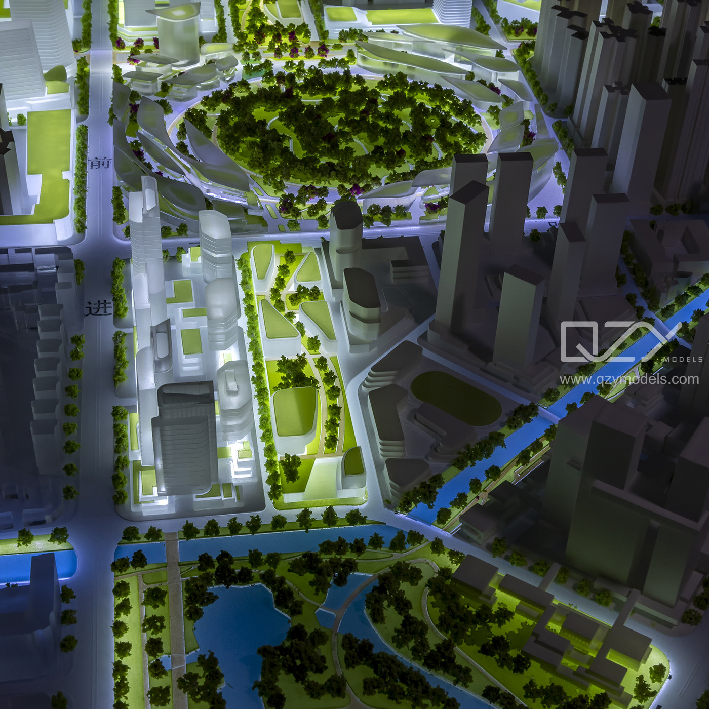 HUAYI Miniature Architectural Models 1/2000 Urban Design Model Bao'An ...