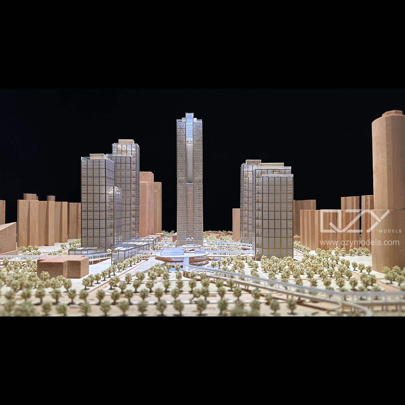 Acrylic Base Architectural Physical Model Xiamen Project JKP 1/500