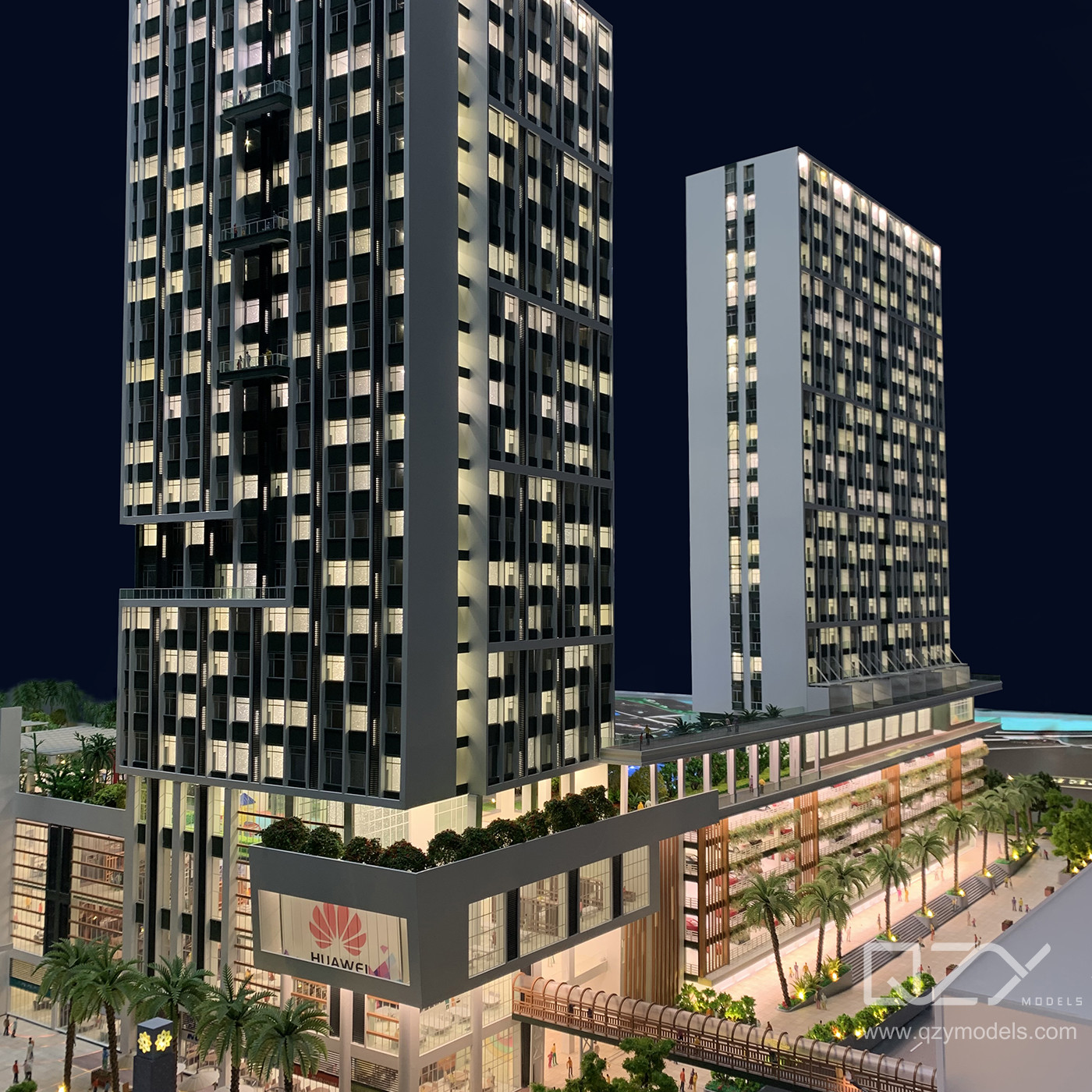 Krittaphong Group Scale Famous Buildings 3D Models 1/100 Vientiane Business Center