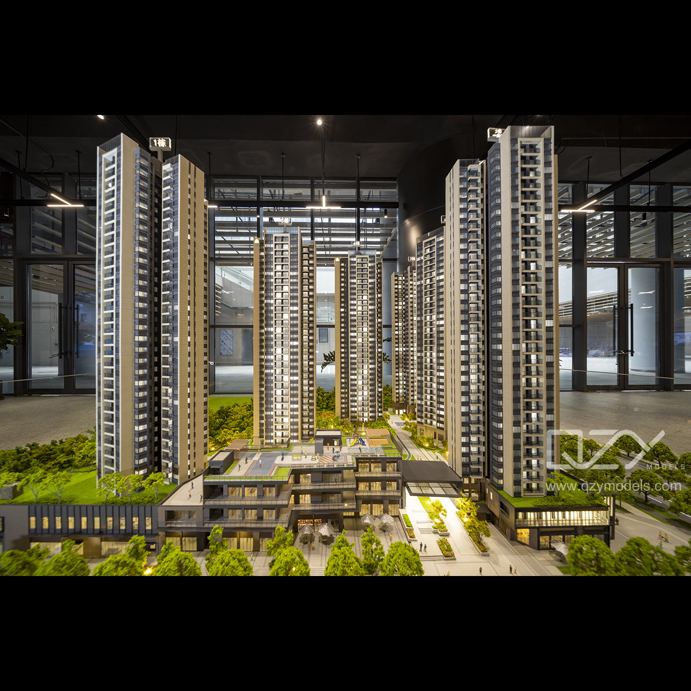 Architectural Scale Models Shenzhen Talents Housing Group- 1/150 Fuhui ...