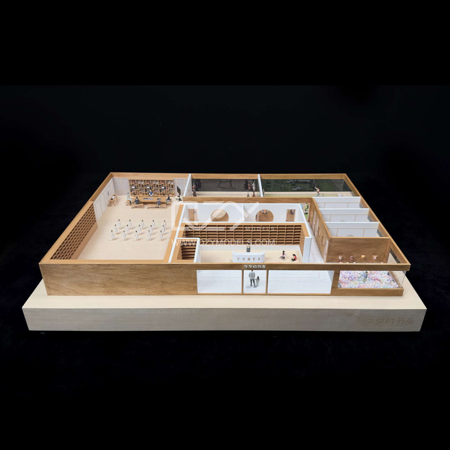 Study Model 1/50 Scale Interior Physical Model for Grandfather's Study ...