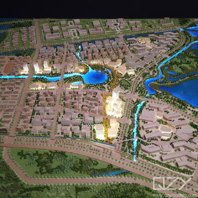 Residential Architectural Landscape Design Model Aecom 1/1500 Hangzhou ...