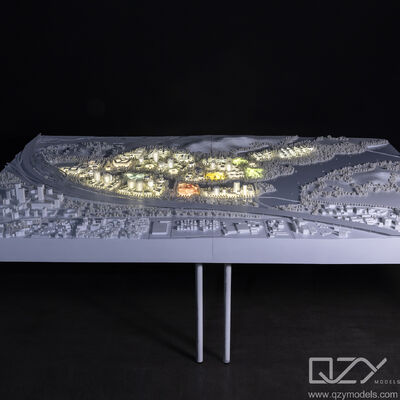 Base Miniature Building Models Aedas 1:1000 Scale Shenzhen Jiuwei Project