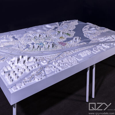 Base Miniature Building Models Aedas 1:1000 Scale Shenzhen Jiuwei Project
