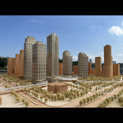 Acrylic Base Architectural Physical Model Xiamen Project JKP 1/500