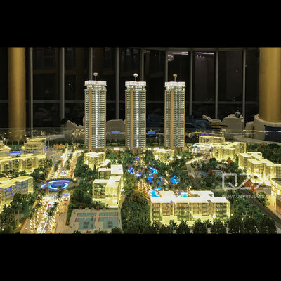 CNC Architectural Model Lighting 1/100 Kingkey Group