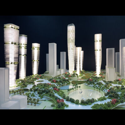 CARLO RATTI Miniature Architectural Models 1/1000 Scale Model Shenzhen ...