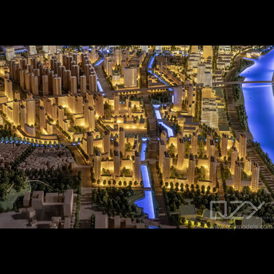 A 1/1500 Scale Model of Dongguan Weiyuan Island Urban Design Competition