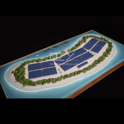 1:250 Maldives Atoll Solar Project Model by QZY Models