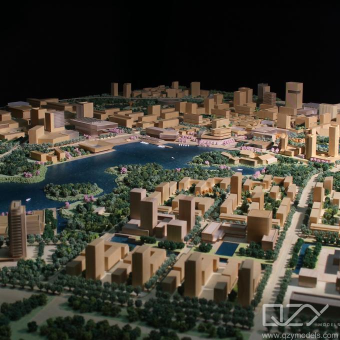 Miniature City Master Plan Model Aecom 1/1000 Quzhou High Speed Railway ...