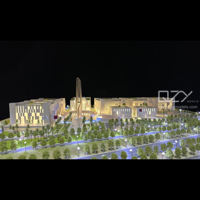 Structural Landscape Architectural Massing Model 1:500 Doha Cassation Court